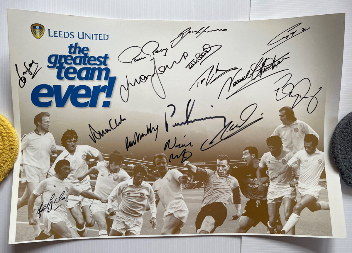 RARE Legends multi hand signed autographed photo Leeds United – The ...