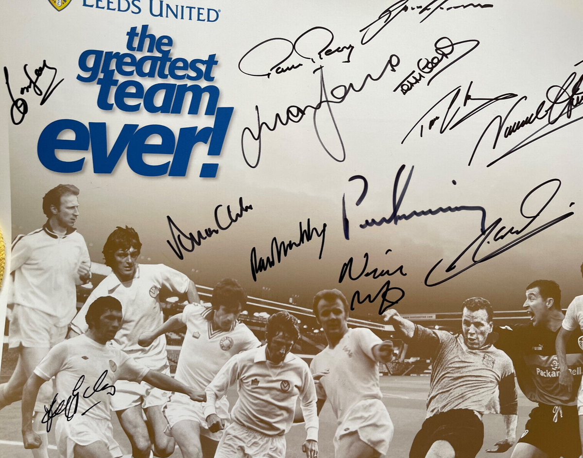 RARE Legends multi hand signed autographed photo Leeds United – The ...